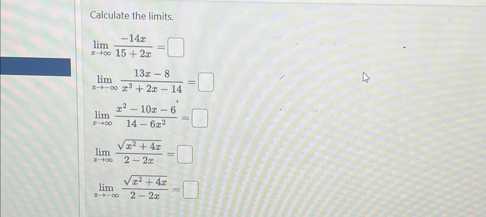 Solved Calculate the | Chegg.com