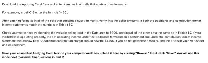 Solved Download the Applying Excel form and enter formulas | Chegg.com
