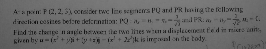 Solved At a point P(2,2,3), ﻿consider two line segments PQ | Chegg.com