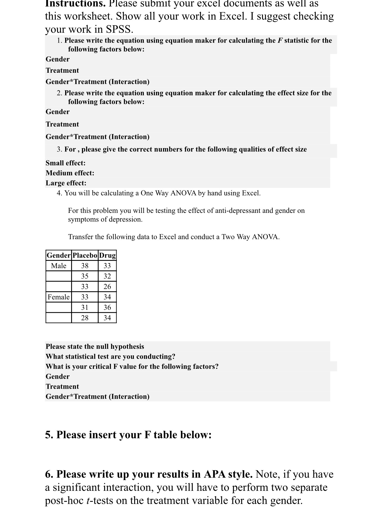 Instructions. Please submit your excel documents as | Chegg.com
