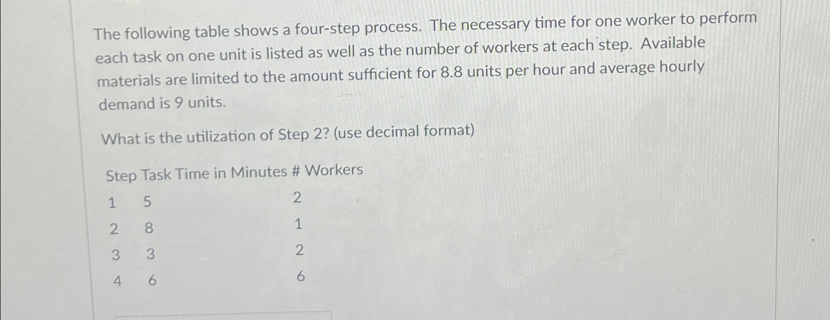 Solved The following table shows a four-step process. The | Chegg.com