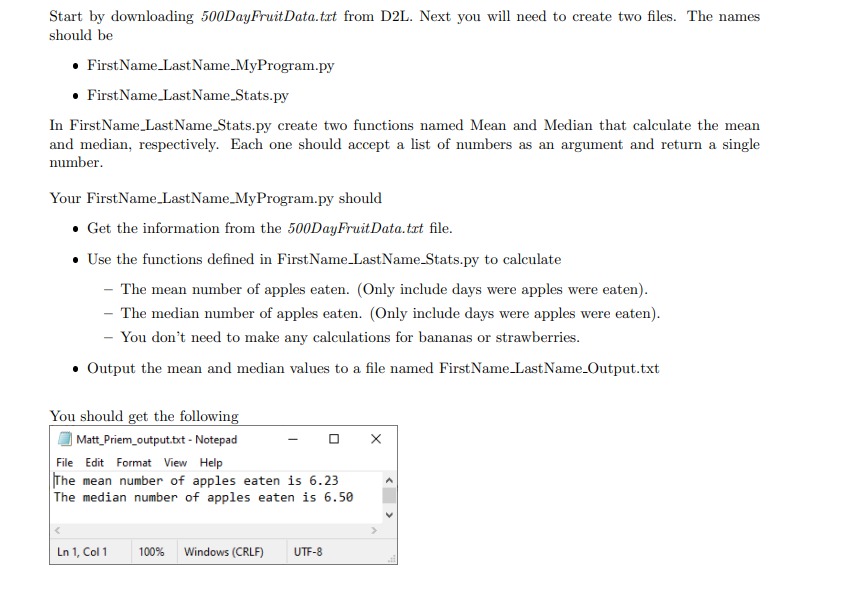Solved Start by downloading 500DayFruitData.txt from D2L. | Chegg.com