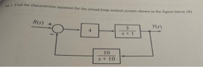 Solved 6b) Find the characteristic equation for the | Chegg.com