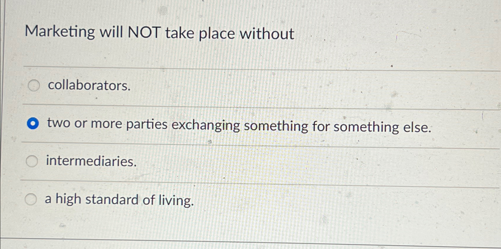 Solved Marketing will NOT take place | Chegg.com