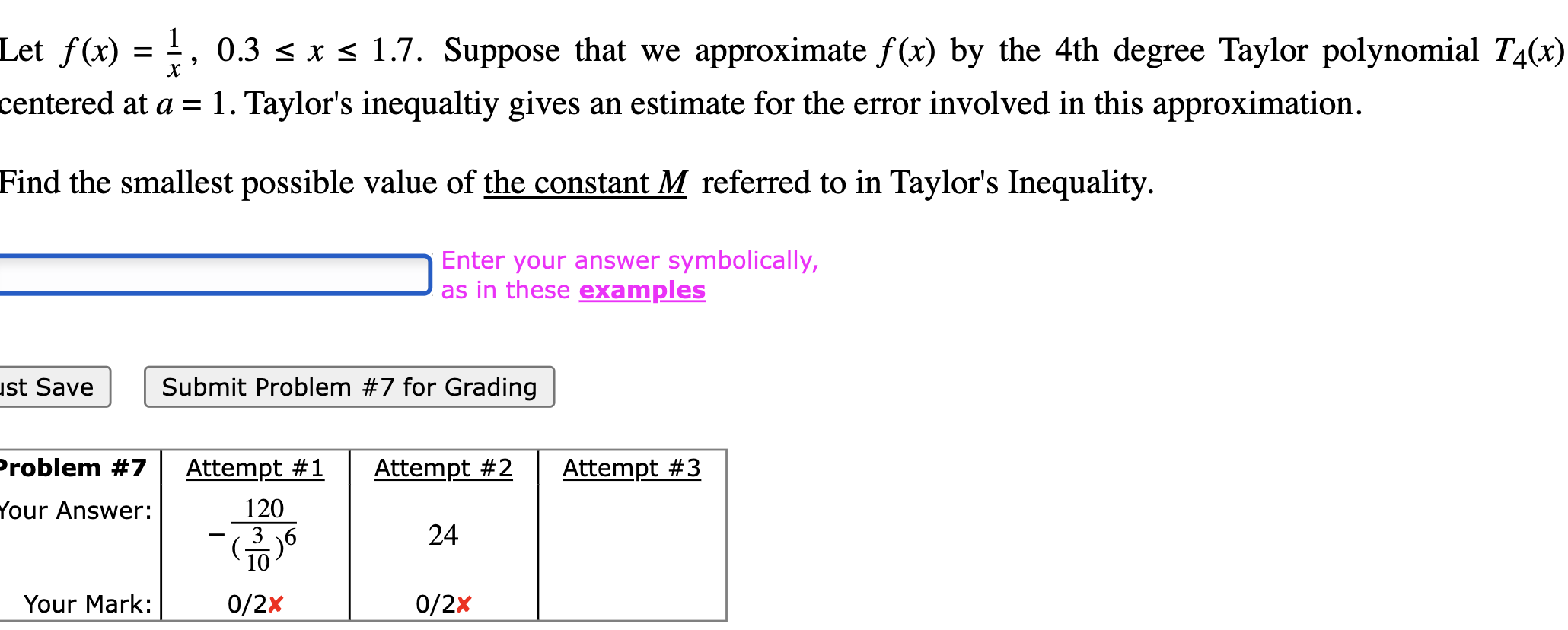 Solved Let f(x)=1x,0.3≤x≤1.7. ﻿Suppose that we approximate | Chegg.com