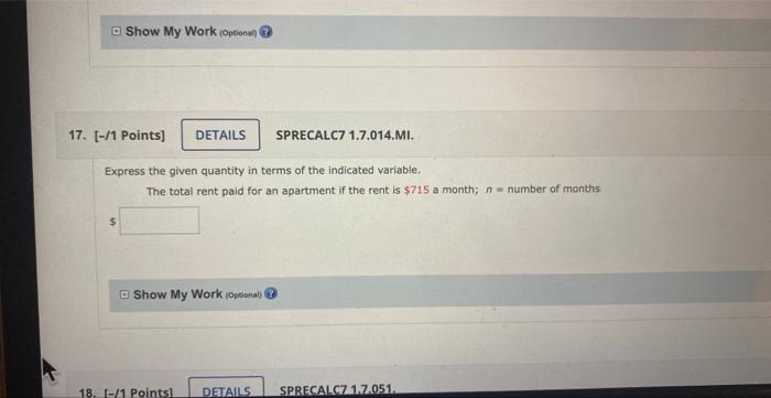 Solved Express the given quantity in terms of the indicated | Chegg.com