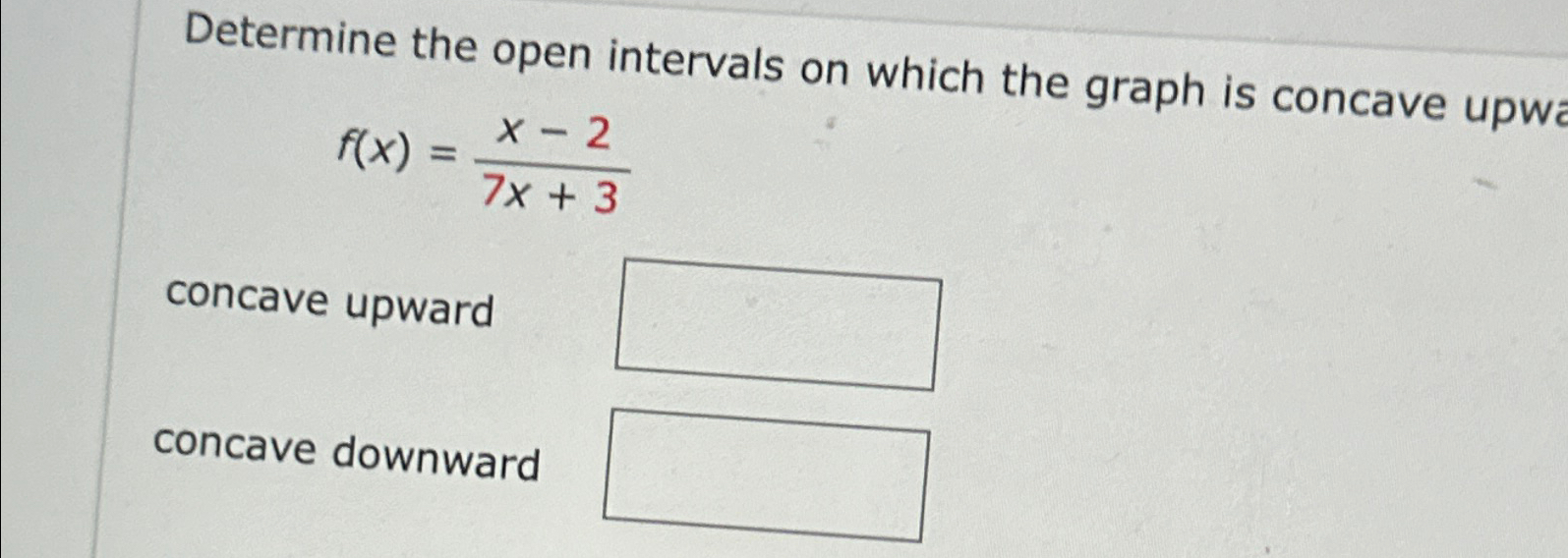 Solved Determine the open intervals on which the graph is | Chegg.com