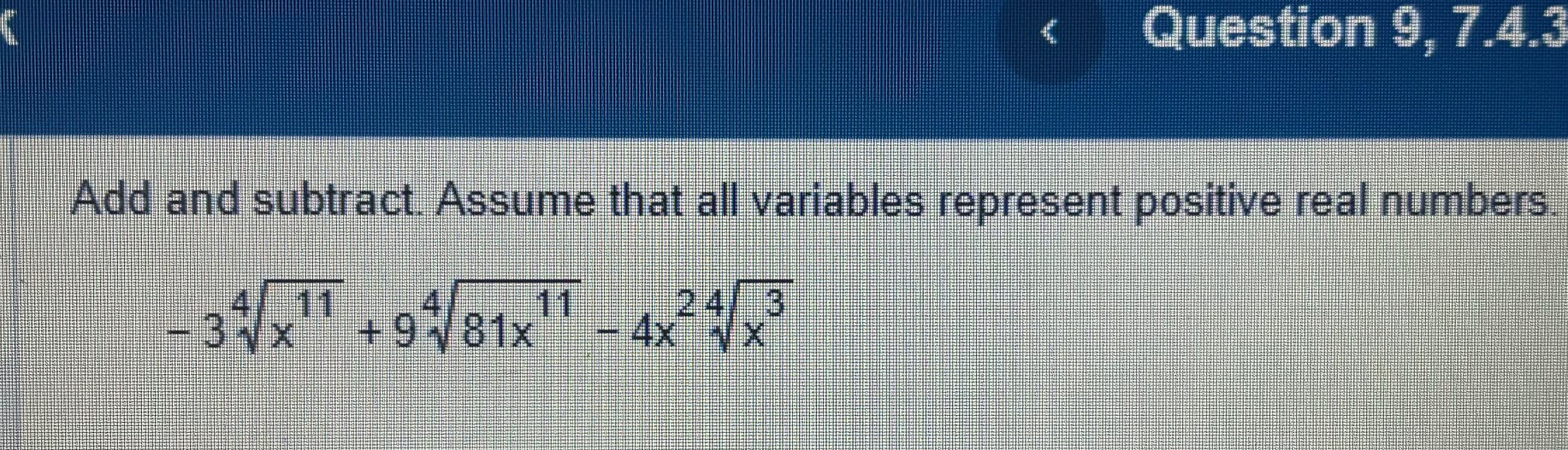 Solved Add And Subtract Assume That All Variables Represent