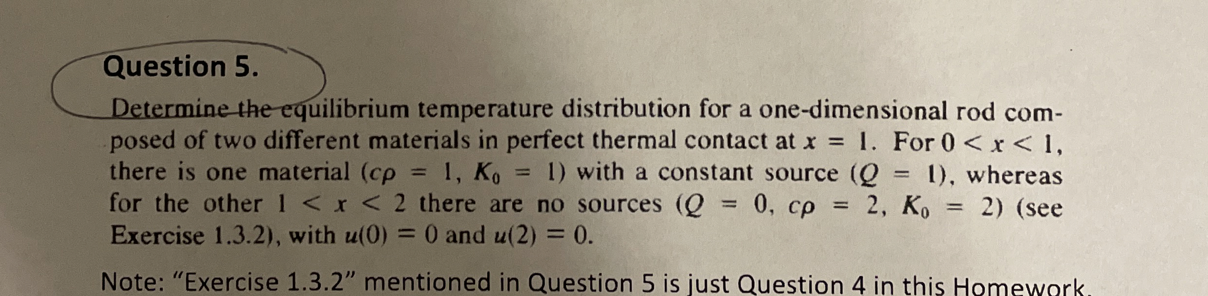 Question 5.Determine the equilibrium temperature | Chegg.com