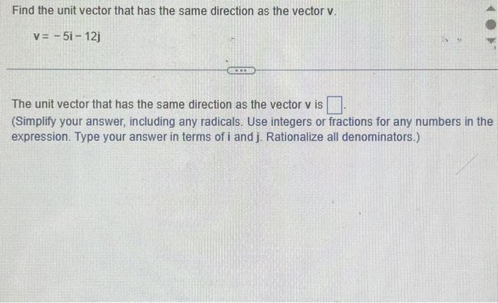 Solved find the unit vector that has the same direction as | Chegg.com