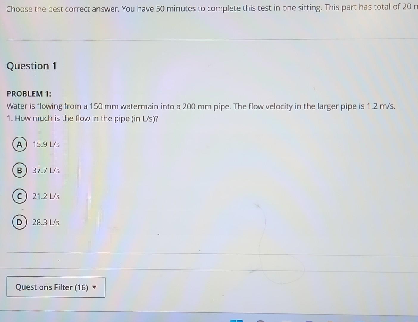 Solved 2. How much is the flow velocity in the \\( 150 | Chegg.com