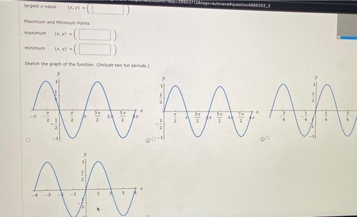 Solved MY Consider the following. y = sin(x - 2) Find the | Chegg.com