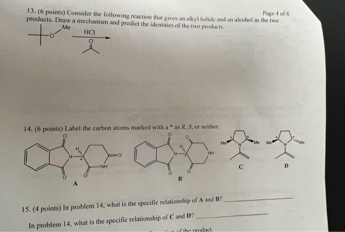 Solved 13. (6 points) Consider the following reaction that | Chegg.com