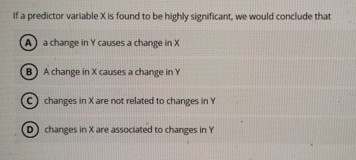 Solved If a predictor variable X is found to be highly | Chegg.com
