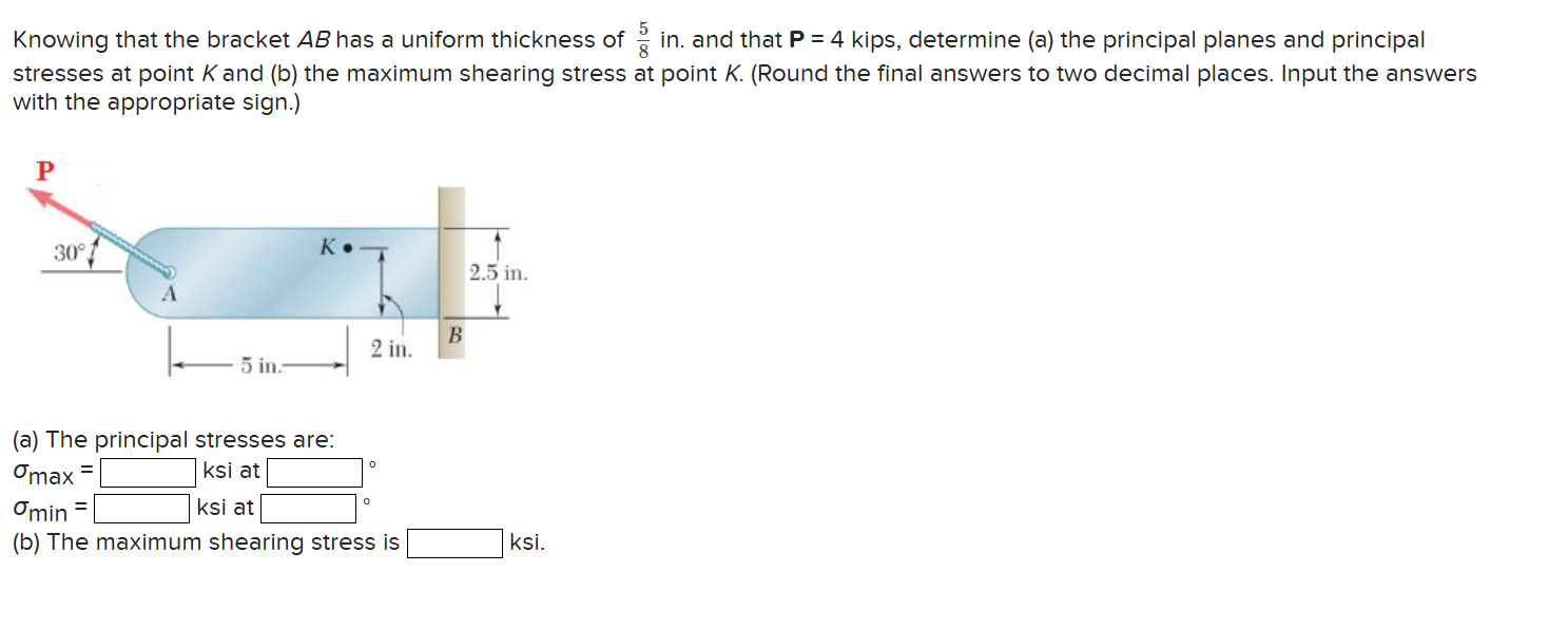 Solved Knowing that the bracket AB ﻿has a uniform thickness | Chegg.com