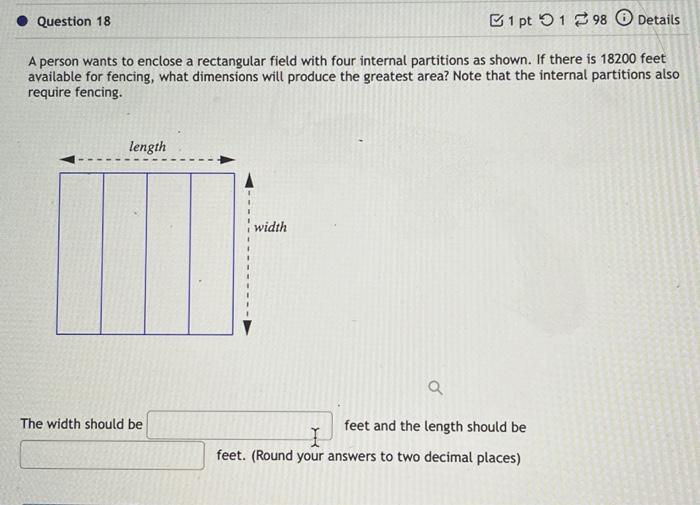 Solved A person wants to enclose a rectangular field with | Chegg.com