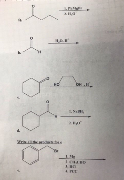 Solved 1. Ph MgBr 2. H,09 H.0, H НО OH , 1. NaBH, 2. H,0 | Chegg.com