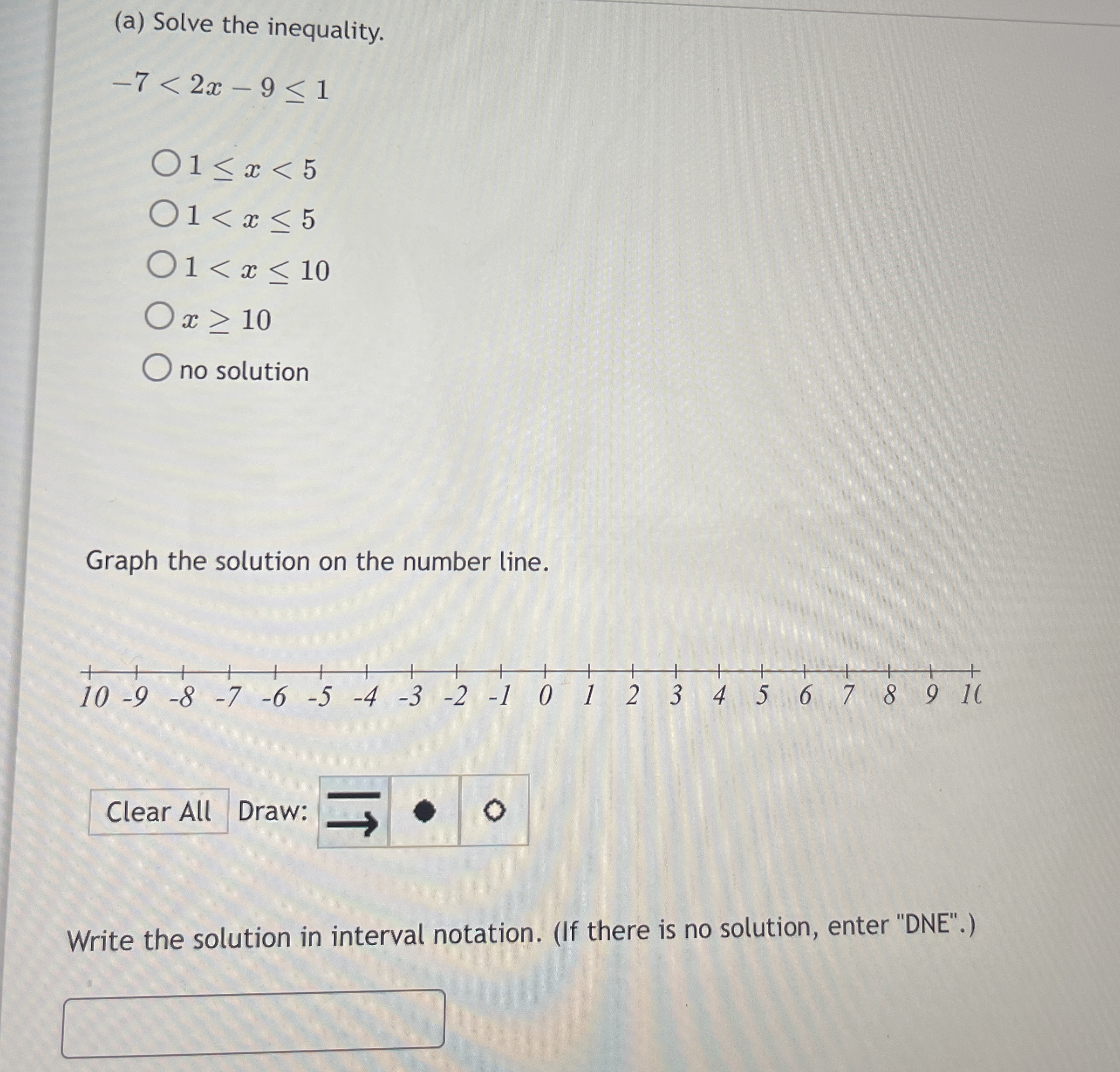 Solved (a) ﻿Solve the inequality.-7