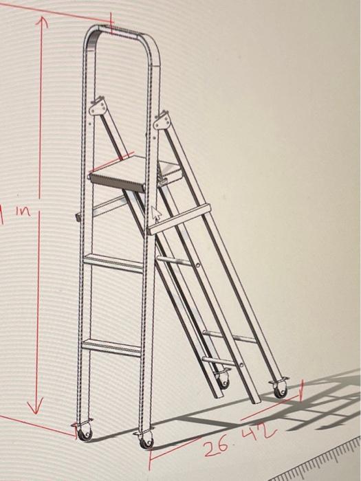 Solved Please create a free body diagram for this ladder and | Chegg.com
