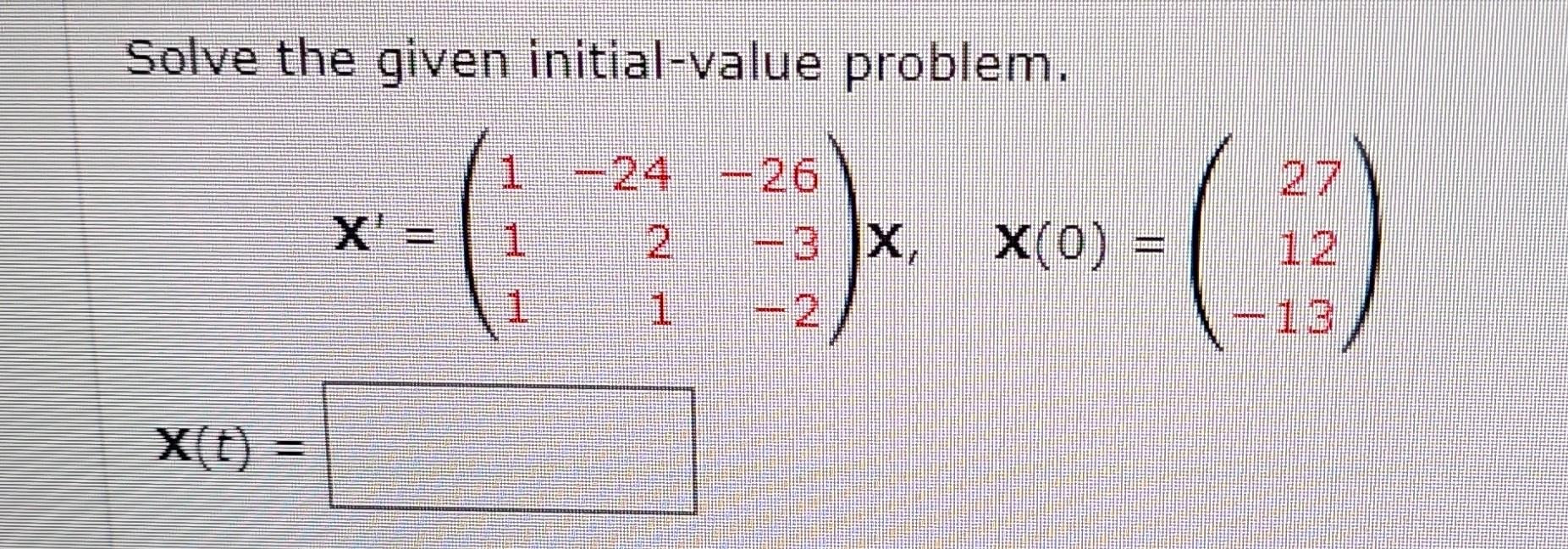 Find the general solution of the given system. | Chegg.com