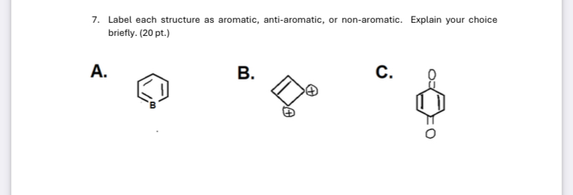 Solved Label each structure as aromatic, anti-aromatic, or | Chegg.com