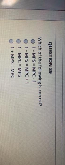 Solved QUESTION 39 Which of the following is correct? 1 - | Chegg.com