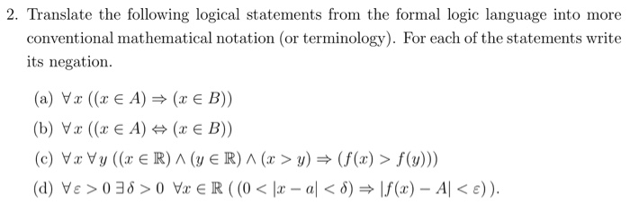 Solved 2. Translate the following logical statements from | Chegg.com