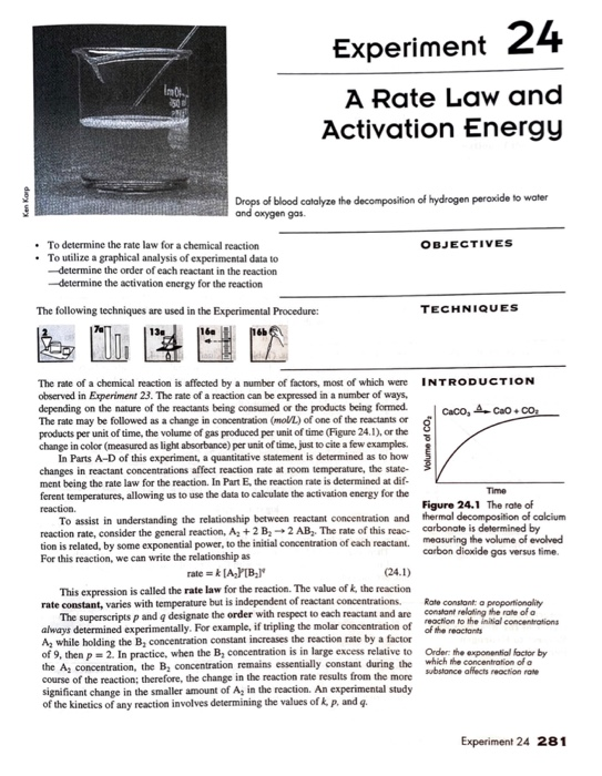Chem 2 Lab 24 Rate Law and Activation Energy | Chegg.com