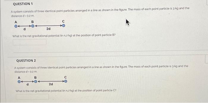 Solved QUESTION 1 A system consists of three identical point | Chegg.com