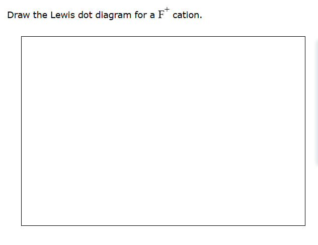 Solved Draw the Lewis dot diagram for a F+cation. | Chegg.com