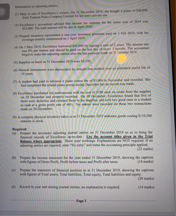 Solved Total Marks: 100 marks Question 170 marks) Excellence | Chegg.com