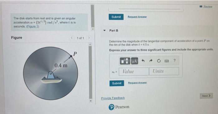 Solved The disk starts from rest and is given an angular | Chegg.com
