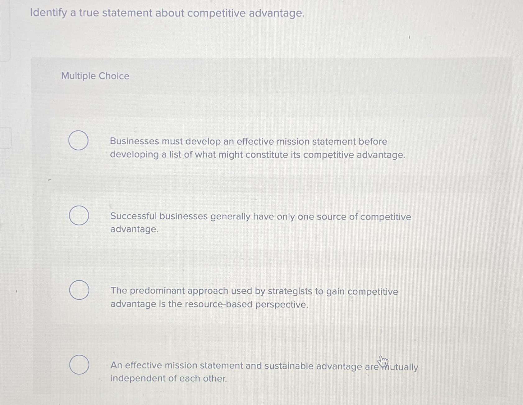 Solved Identify a true statement about competitive | Chegg.com