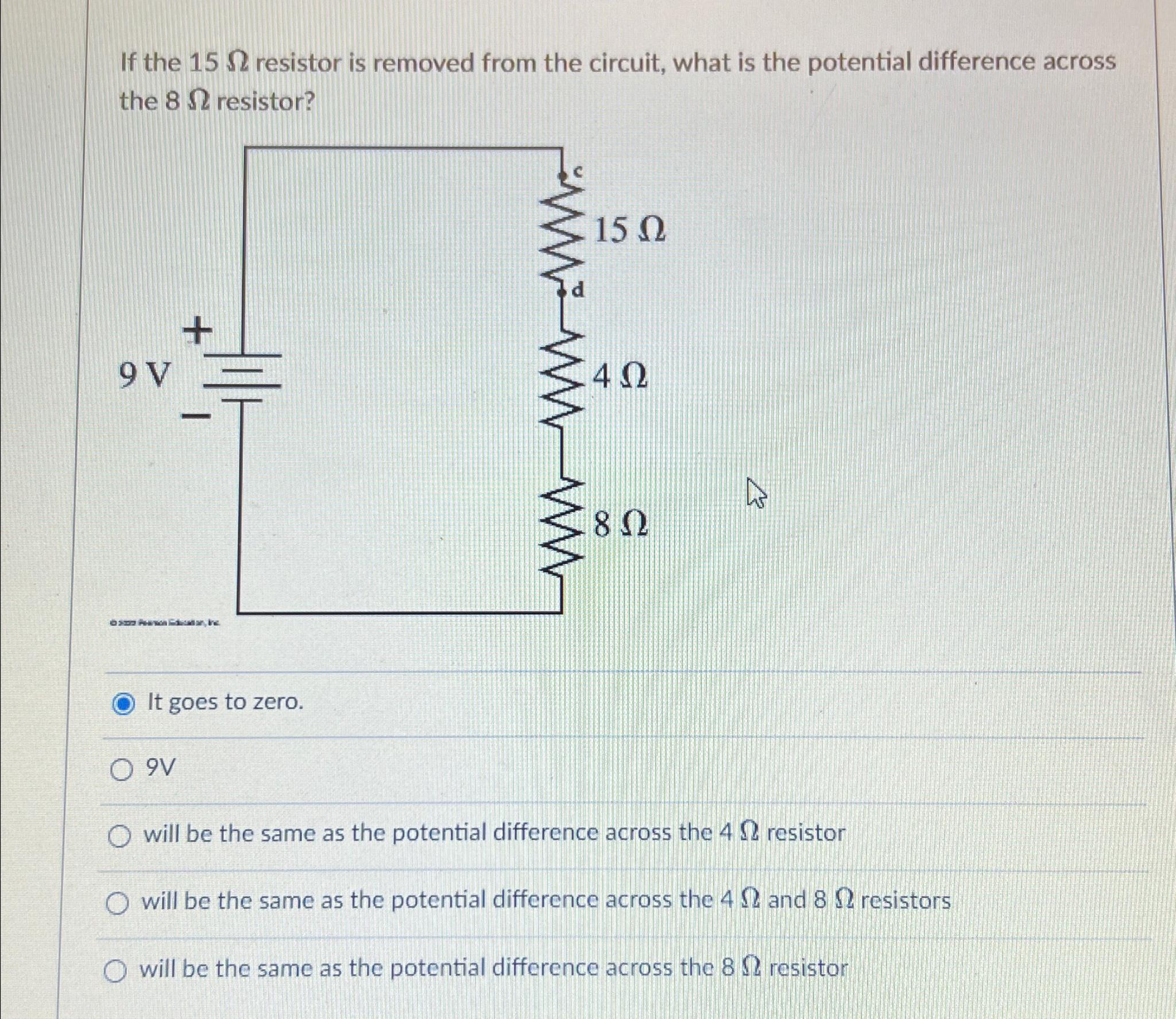 Solved If the 15\\\\Omega resistor is removed from the | Chegg.com