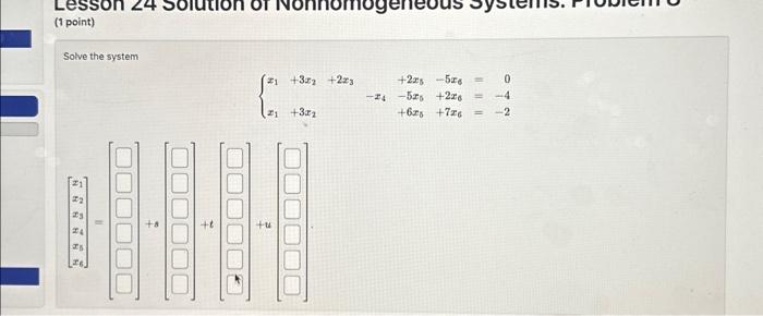 Solved Solve the system | Chegg.com