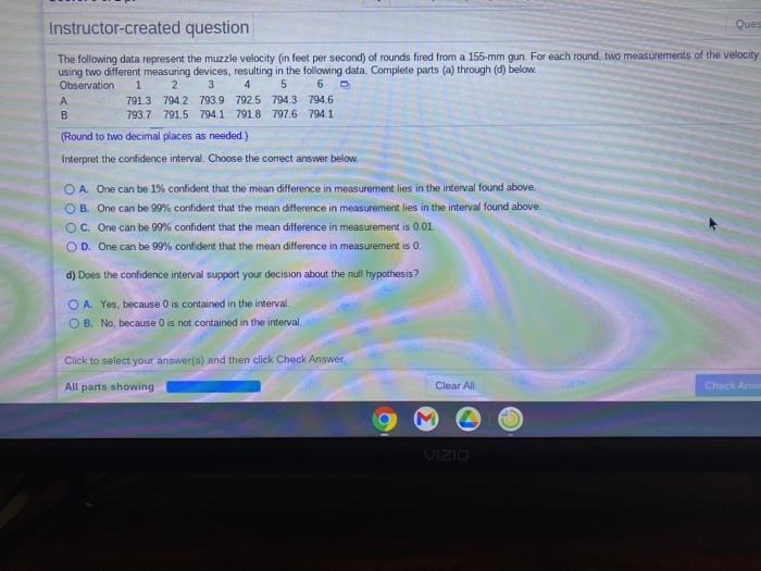 Solved Instructor-created question Question Help The | Chegg.com