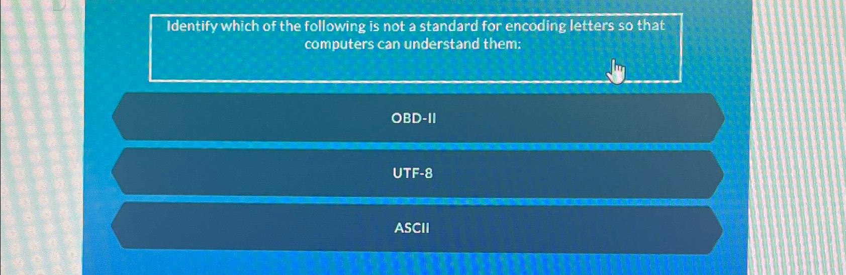 Solved Identify which of the following is not a standard for | Chegg.com