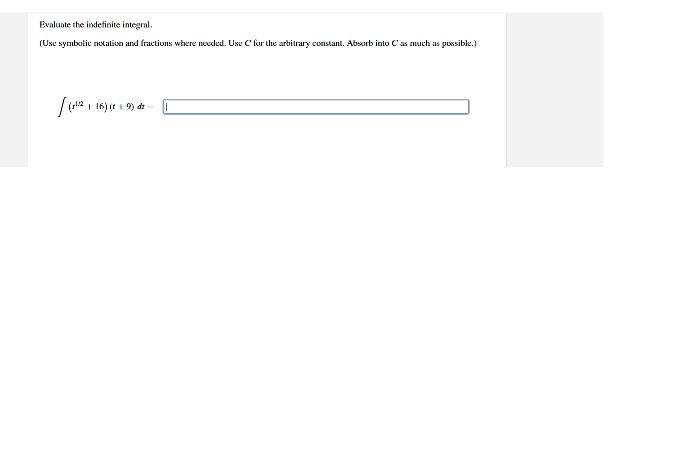 Solved C ﻿for the arbitrary constant. Absorb into C as ﻿much | Chegg.com