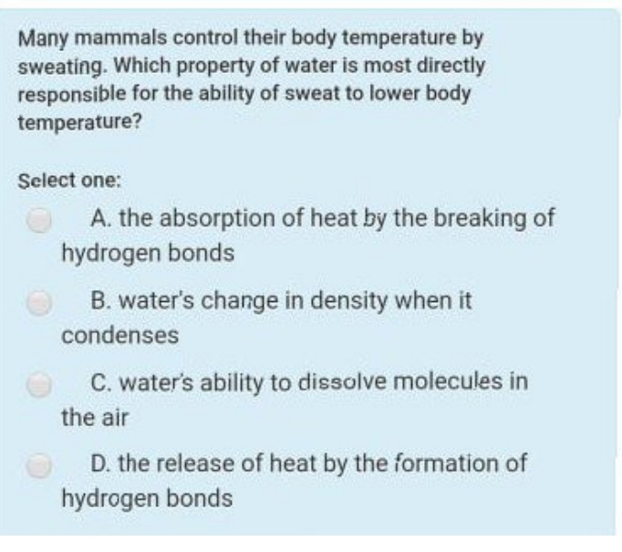 Solved Many mammals control their body temperature by | Chegg.com
