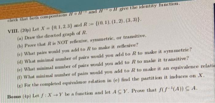 Solved V. (20p) Prove that for every integer n23 4(1-16) | Chegg.com