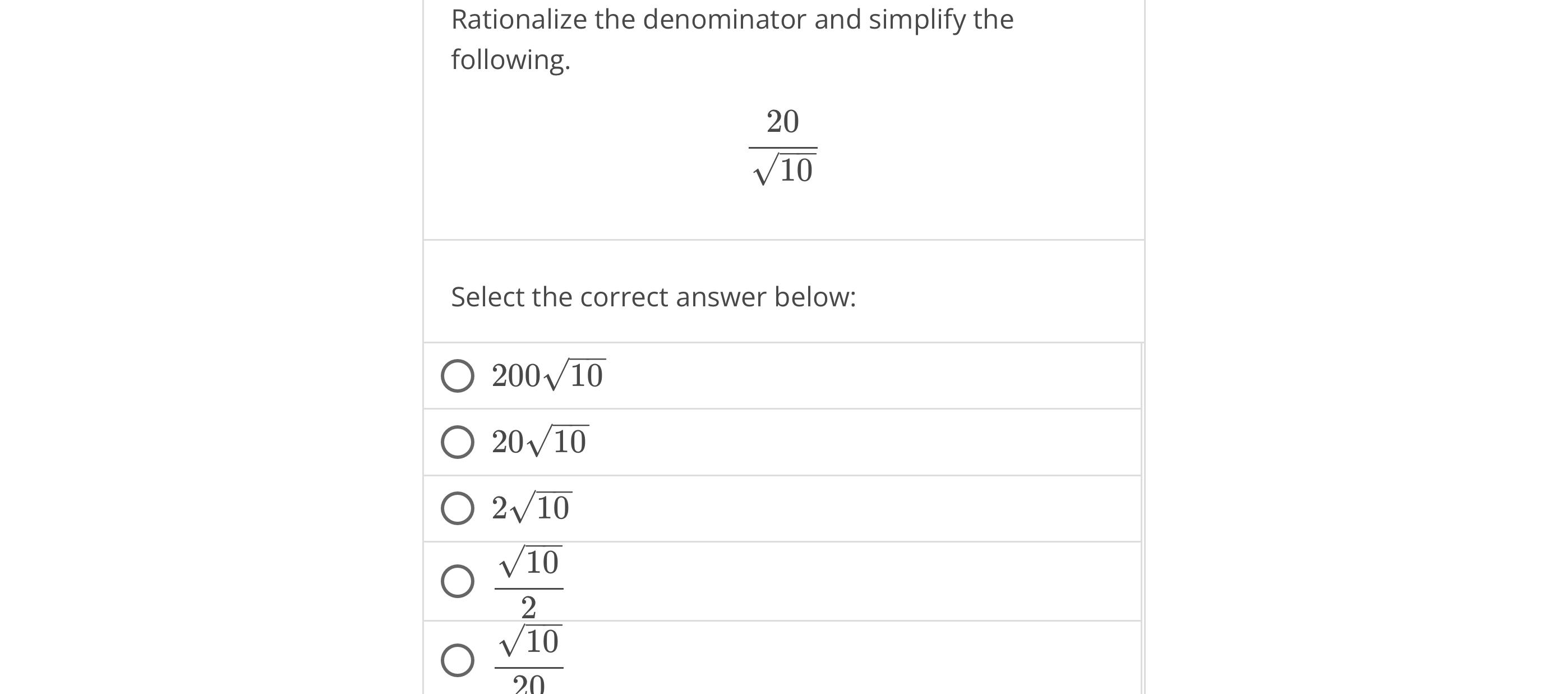 Solved Rationalize the denominator and simplify the | Chegg.com