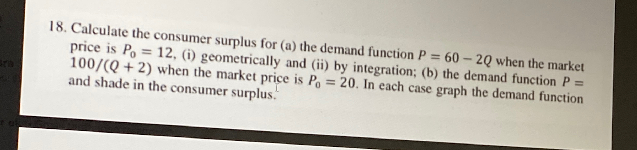 Solved Calculate the consumer surplus for (a) ﻿the demand | Chegg.com