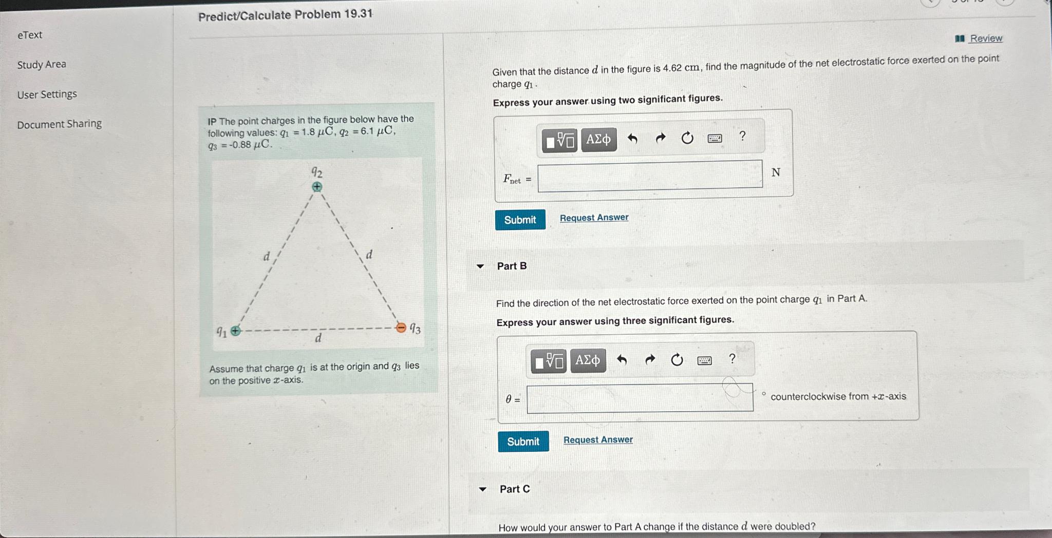 Solved Predict/Calculate Problem 19.31eTextStudy AreaUser | Chegg.com
