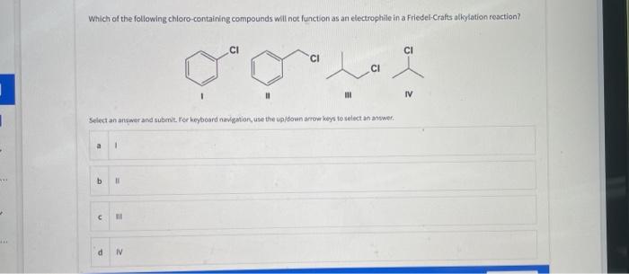 Solved Which of the following chloro-containing compounds | Chegg.com