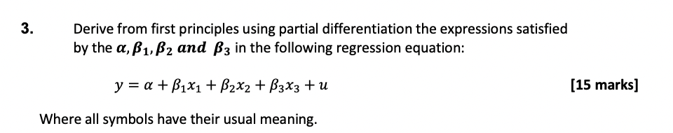Solved Derive from first principles using partial | Chegg.com