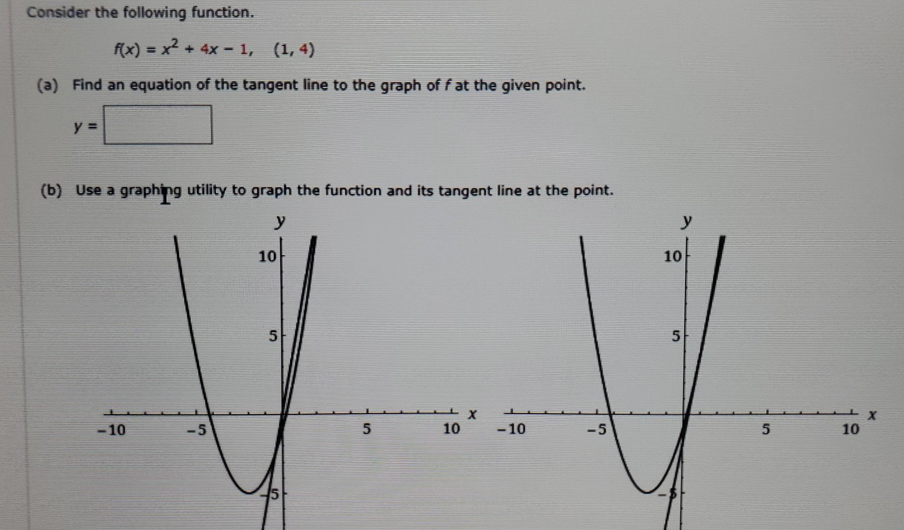 Solved Consider the following function. f(x)=x2+4x−1,(1,4) | Chegg.com