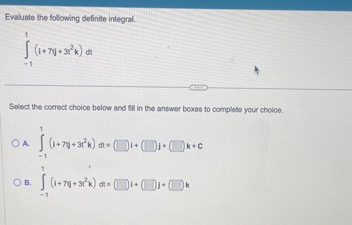 Solved Evaluate the following definite integral. | Chegg.com