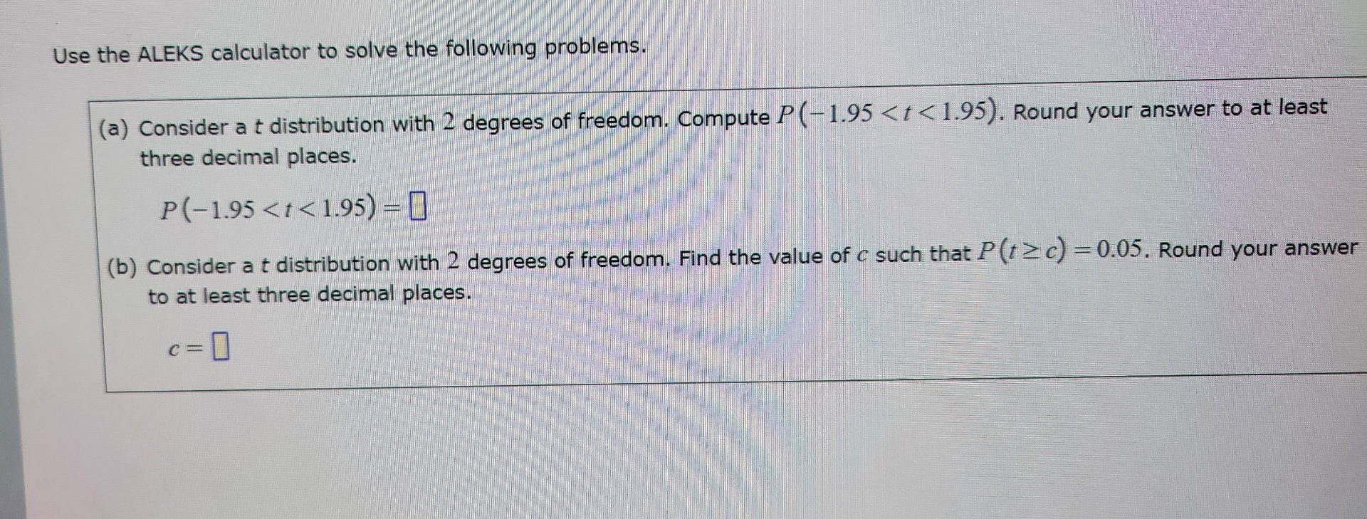 Solved Use the ALEKS calculator to solve the following | Chegg.com
