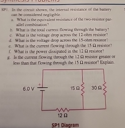 Solved SPI. In the circuit shown, the internal resistance of | Chegg.com