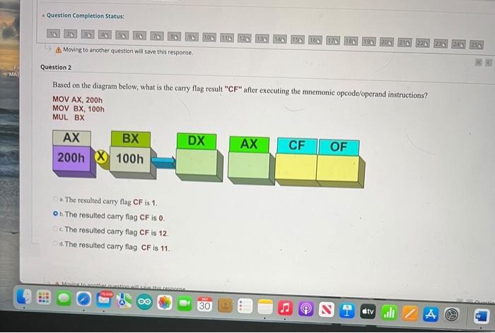 Solved CBW converts binary to a word using AH:AL, in which | Chegg.com
